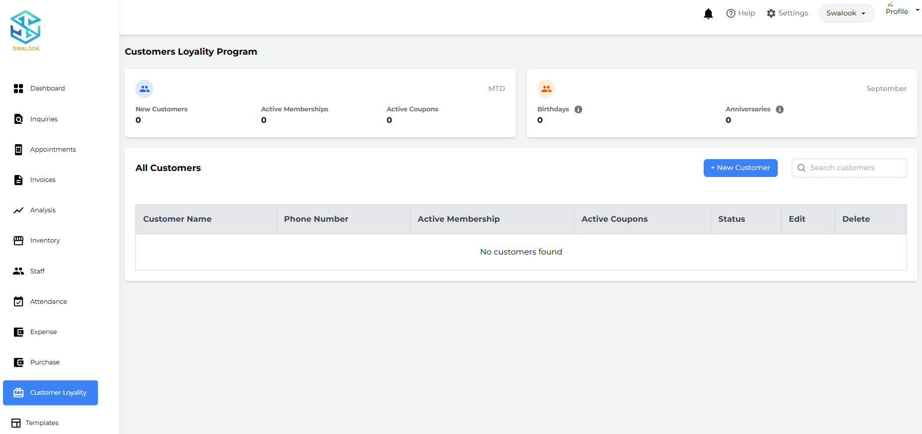 Salon Loyalty Program Software - Swalook